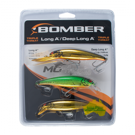 Bomber Triple Threat Long A / Deep Long A Lure Pack | MoTackle & Outdoors