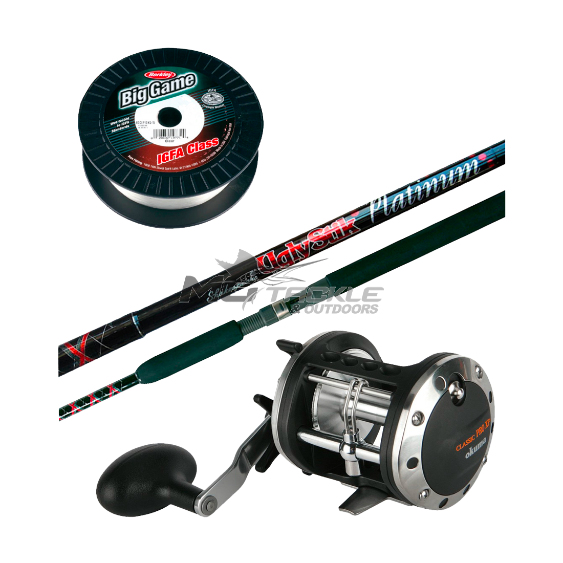 Okuma Classic Pro XP & Ugly Stik Platinum Overhead Mackerel Combo ...